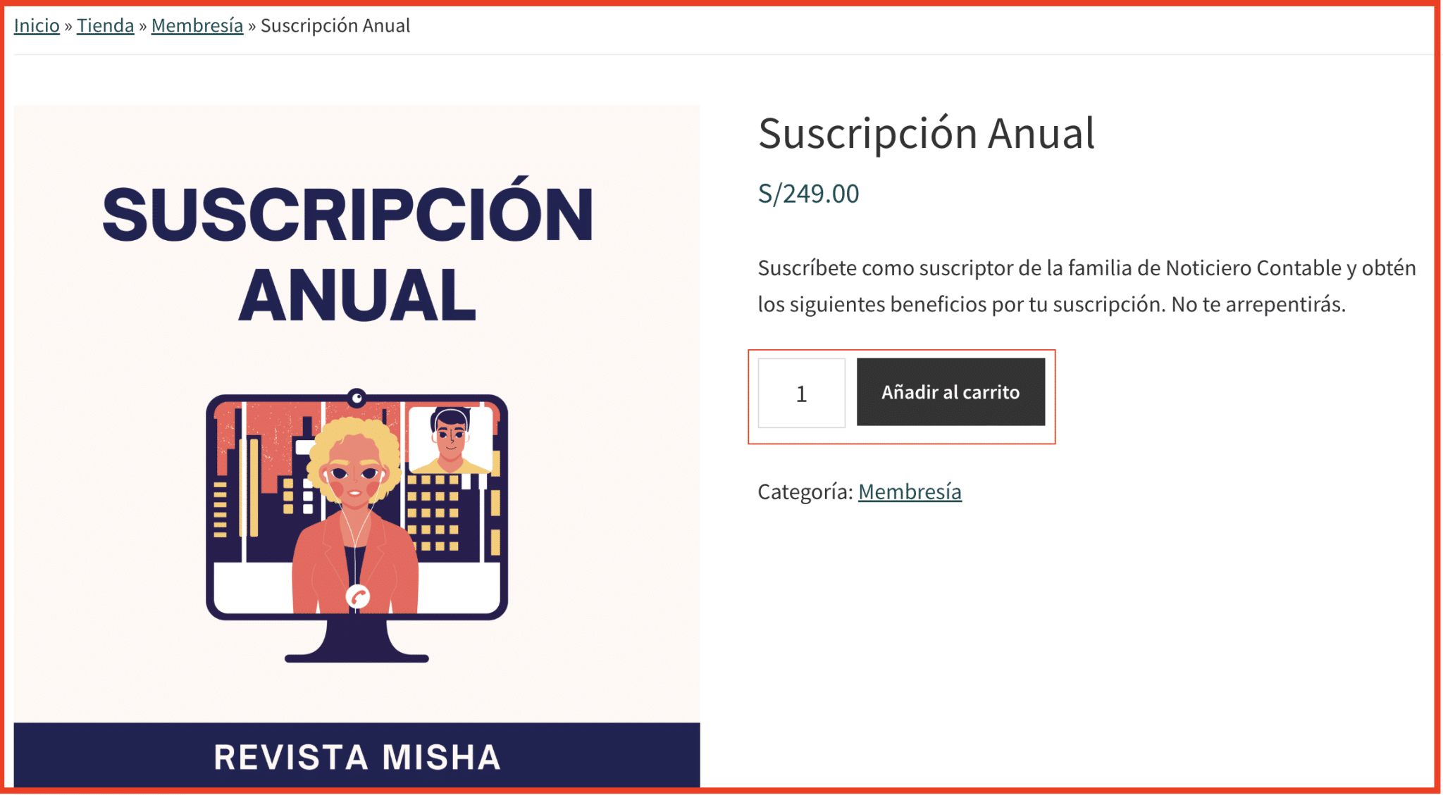 Guía de renovación de Suscripción en Revista Misha