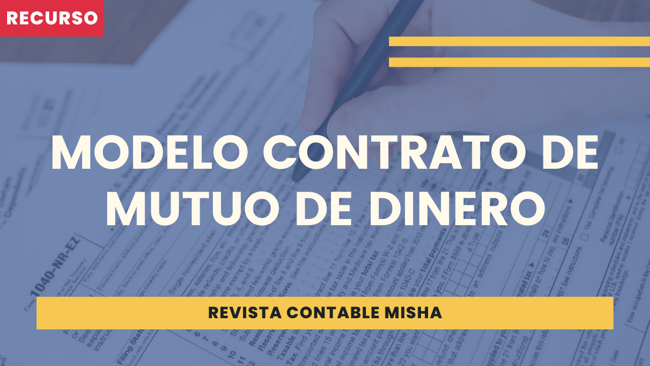 Modelo Contrato de Mutuo de Dinero - Noticiero Contable